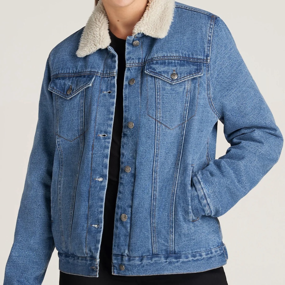Sherpa Denim Jacket Xs Tall - American Tall - Gem